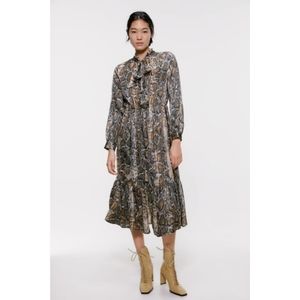Zara | Dresses | Zara Snake Print Midi Dress | Poshmark